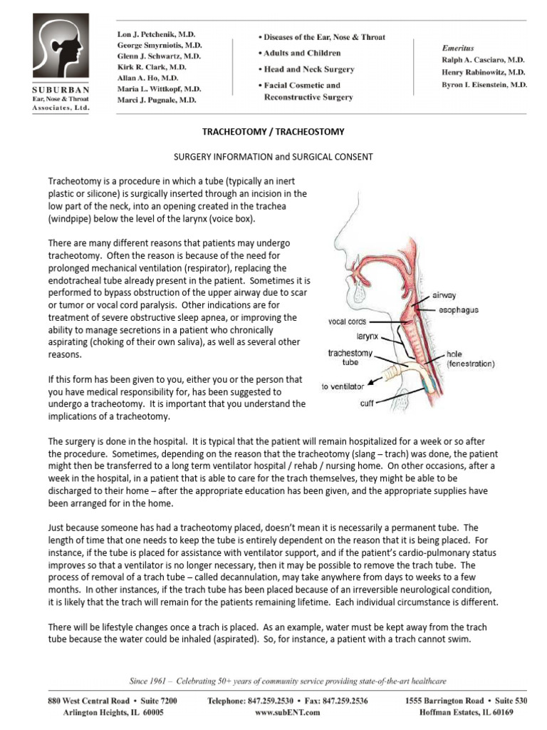 TRACHEOTOMY Reformatted | PDF | Surgery | Clinical Medicine