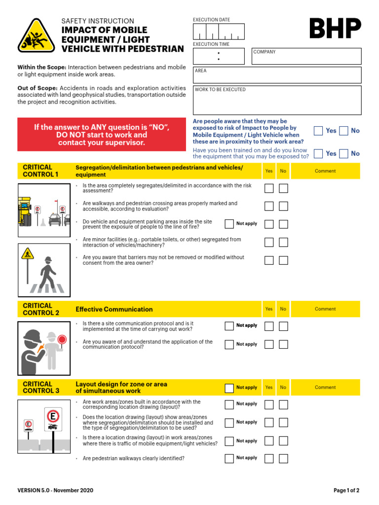 BHP Lift Study Section F Guidelines | PDF | Safety
