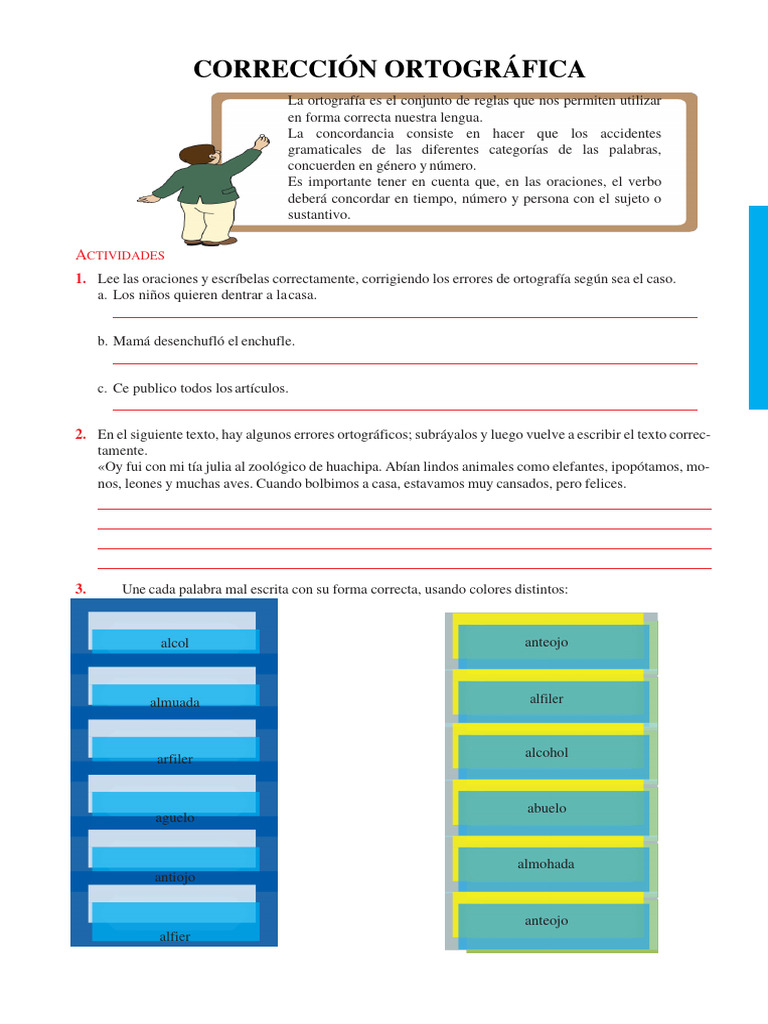 Corrección Ortográfica para Segundo de Primaria | PDF | Lingüística