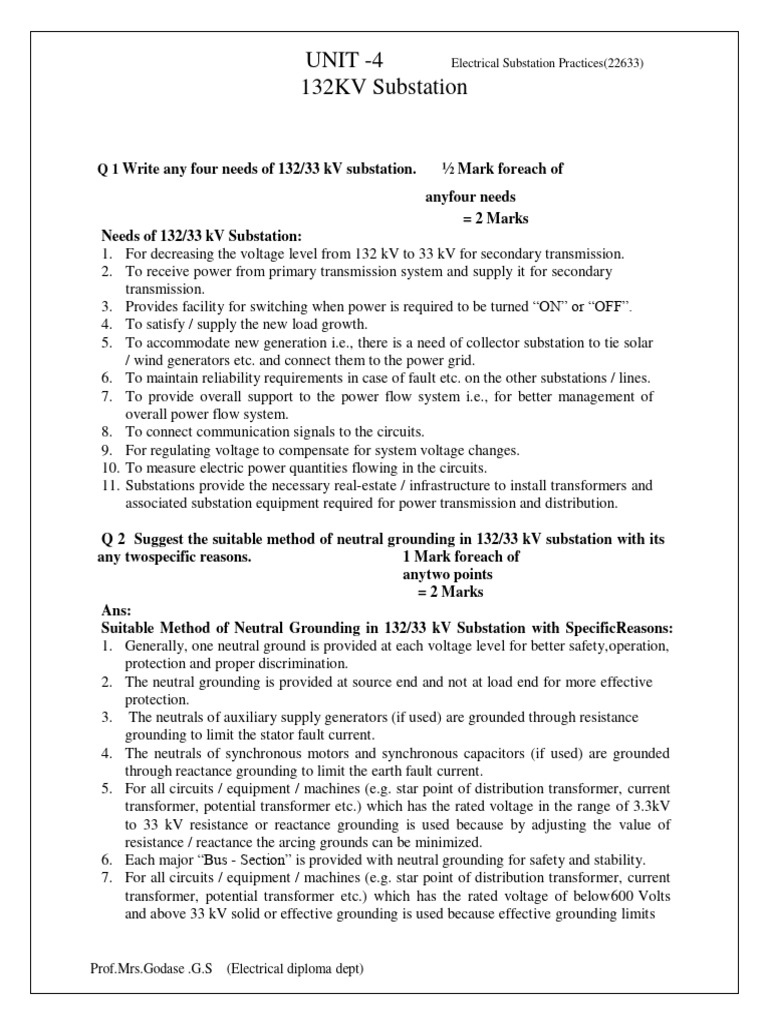 Esp Unit 4 | Download Free PDF | Electrical Substation | Transformer