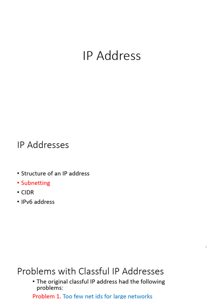 Lesson12 IPAddress | PDF | Ip Address | Internet Protocols