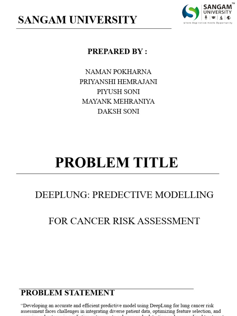 Presentation Major Report | PDF | Personalized Medicine | Machine Learning