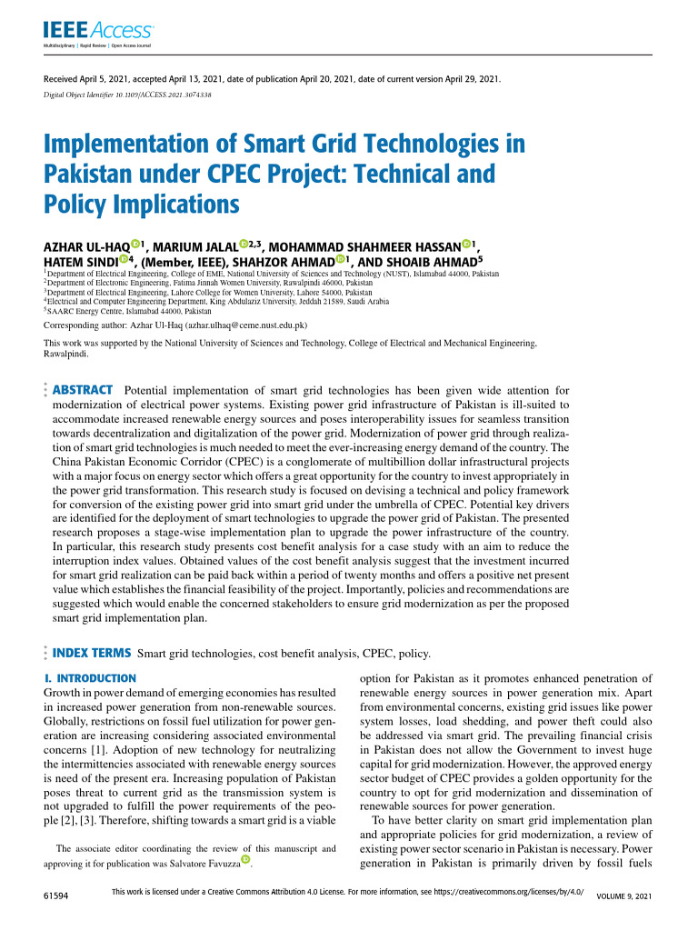 Implementation of Smart Grid Technologie | PDF | Smart Grid | Electrical Grid