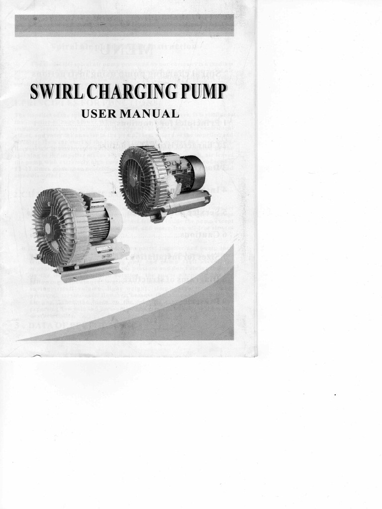Swirl Charging Pupm User Manual | PDF