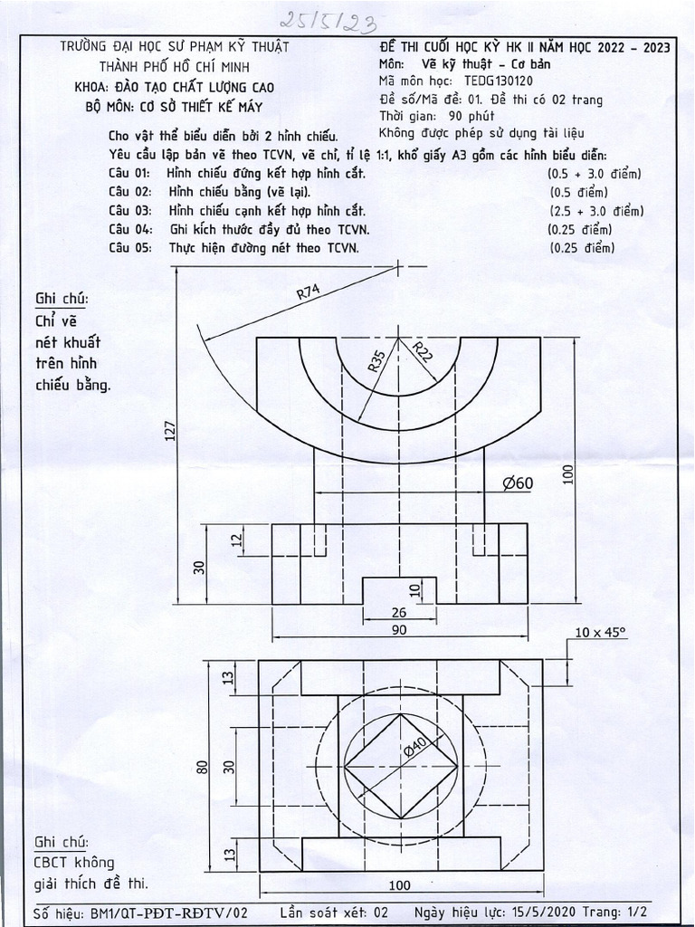 CLC - Vẽ KT CB - TEDG130120 - 0001 | PDF