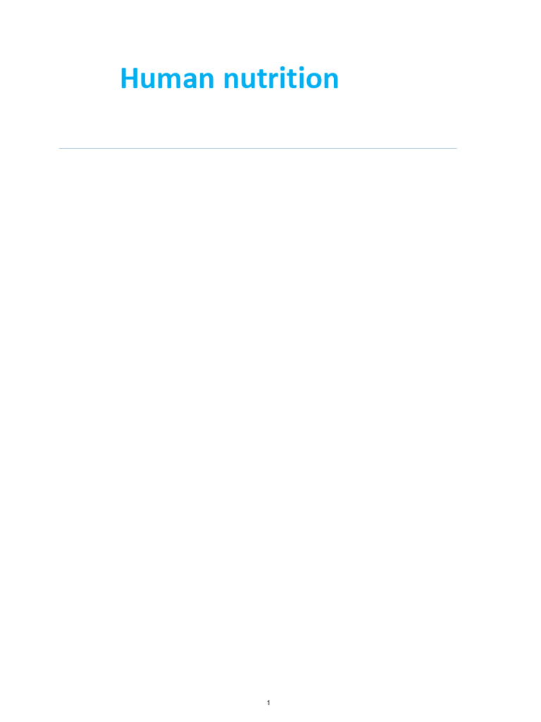 7 Human Nutrition Topic Booklet 1 CIE IGCSE Biology | PDF | Digestion ...