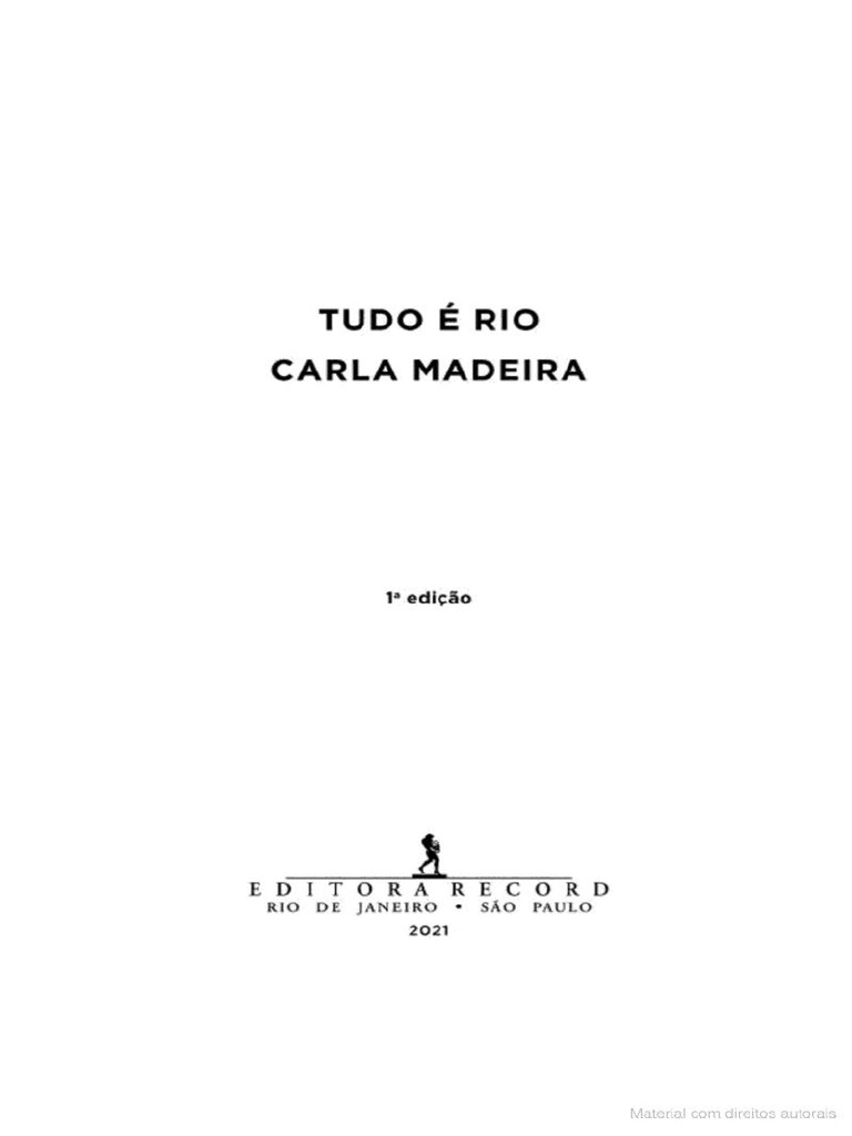 Livro Tudo e Rio Por Carla Madeira | PDF