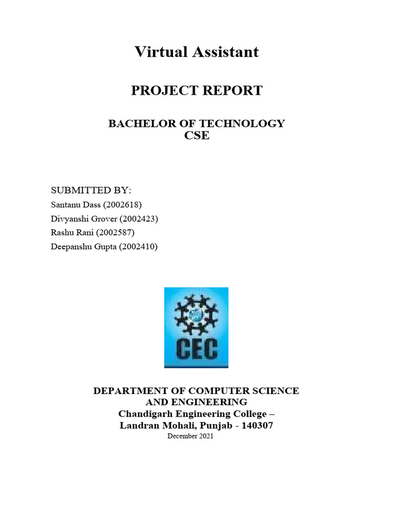 Virtual Assistant Report | PDF | Speech Synthesis | Amazon Echo