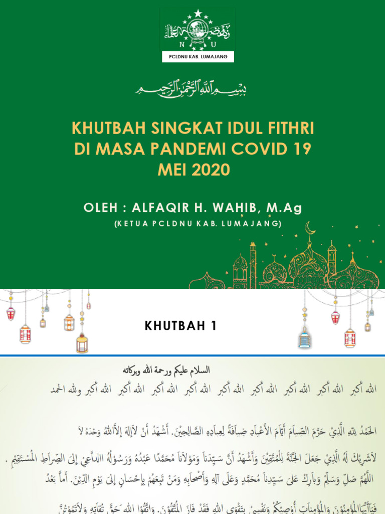 Khutbah Idul Fithri New1 | PDF