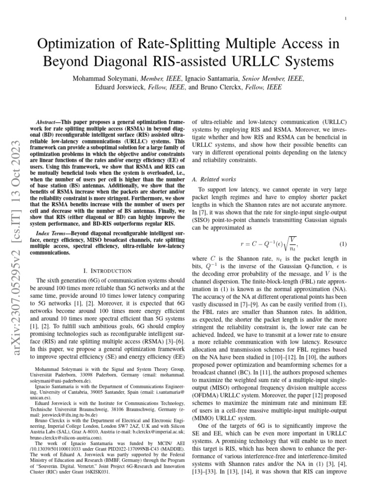 Optimization of Rate-Splitting Multiple Access in Beyond Diagonal RIS-assisted URLLC Systems ...