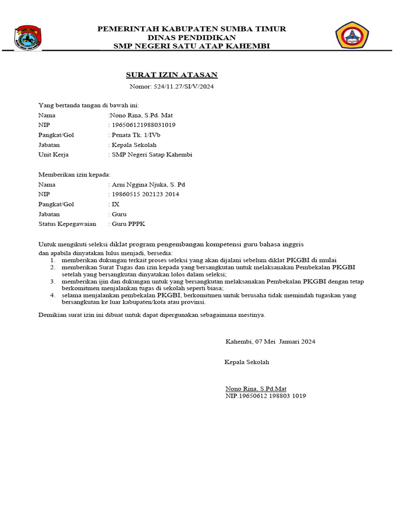 Surat Ijin PKGBI | PDF