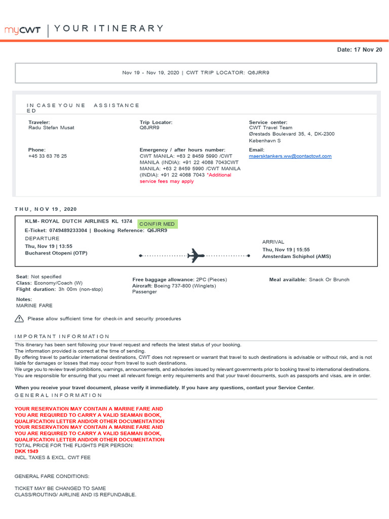 Flight Ticket PDF | PDF | Aviation | Transport