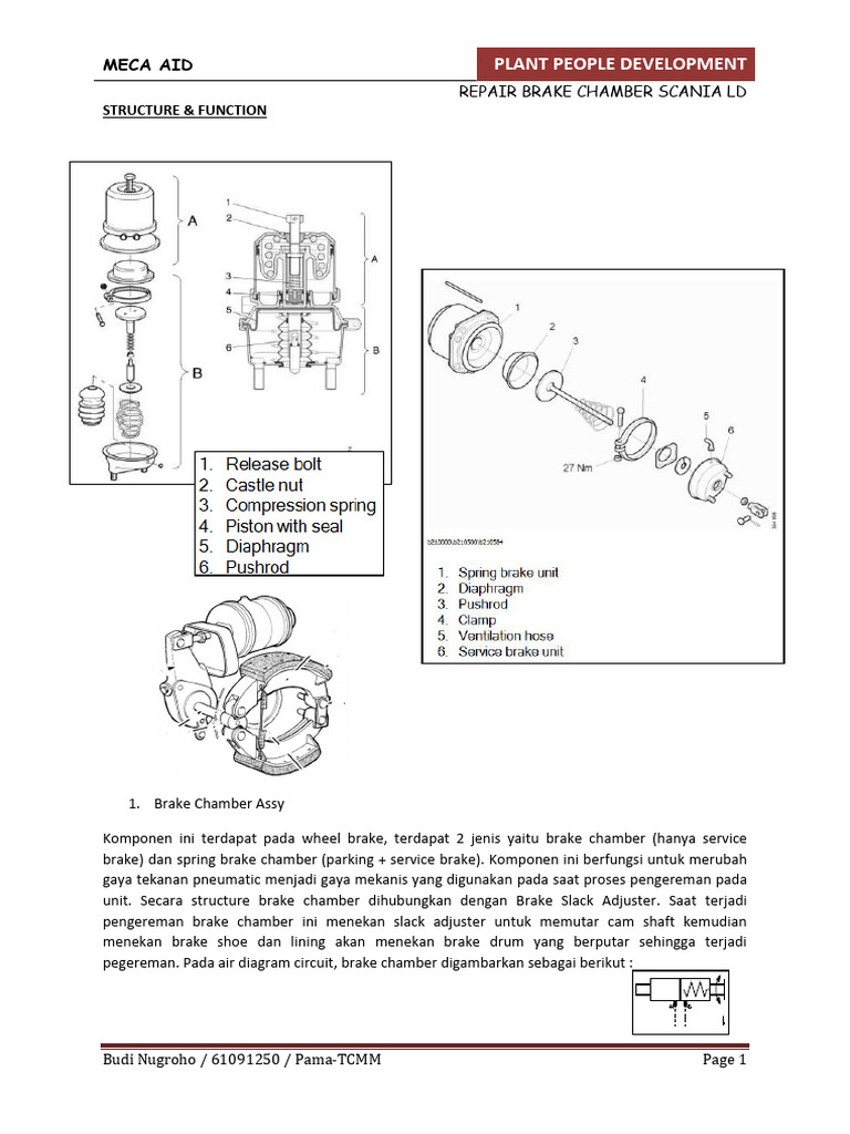 Panduan Perbaikan Brake Chamber Scania | PDF