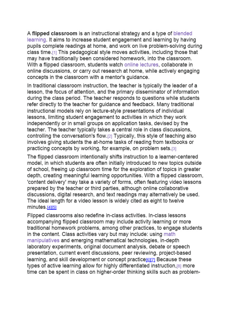 Flipped Classroom | PDF | Cognition | Behavior Modification