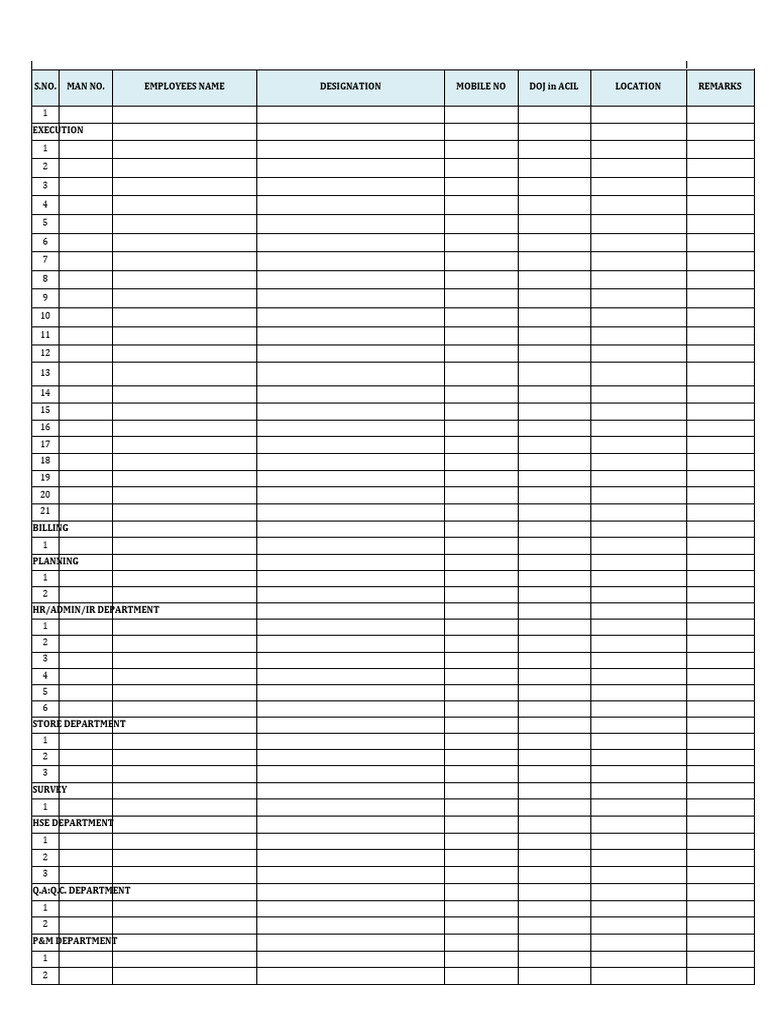 Department Wise Staff List Format | PDF | Home & Garden | Science ...