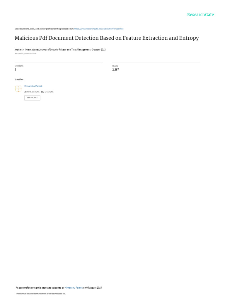 2513 Ijsptm 04 | PDF | Malware | Java Script