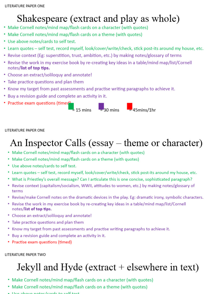 How To Revise Handout Edexcel 1 | PDF