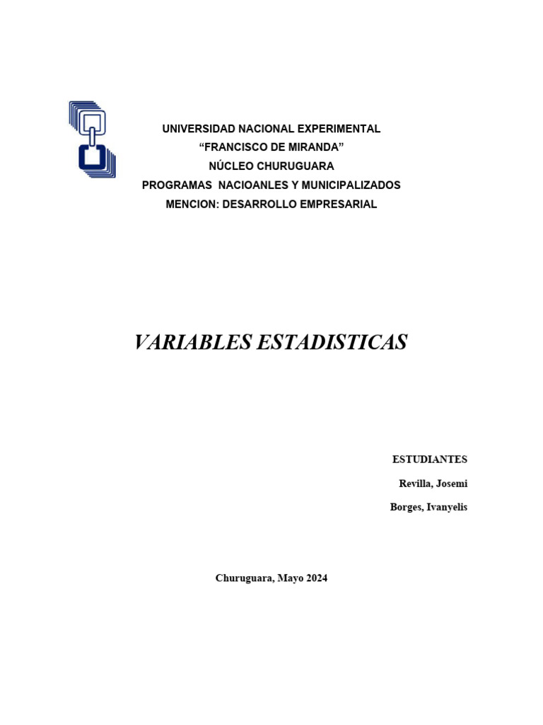 Variables Estadistica | PDF | Matemáticas