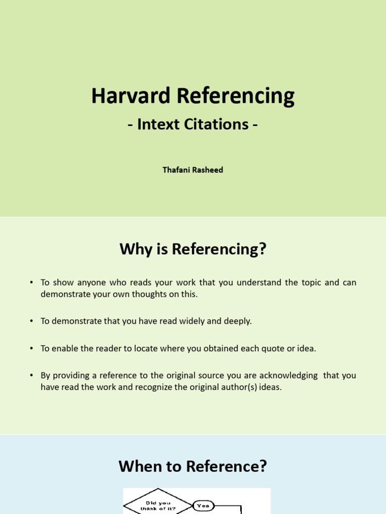 Harvard Referencing Guide: In-text Citations | PDF | Citation | Human ...