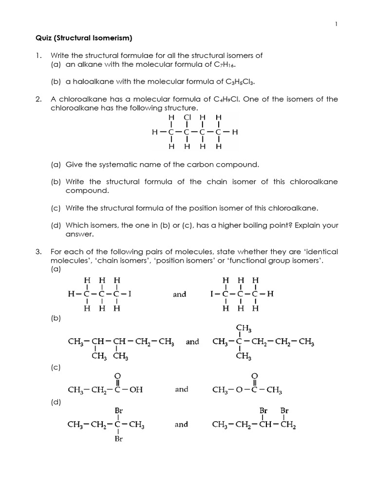 isomers | PDF | Isomer | Functional Group