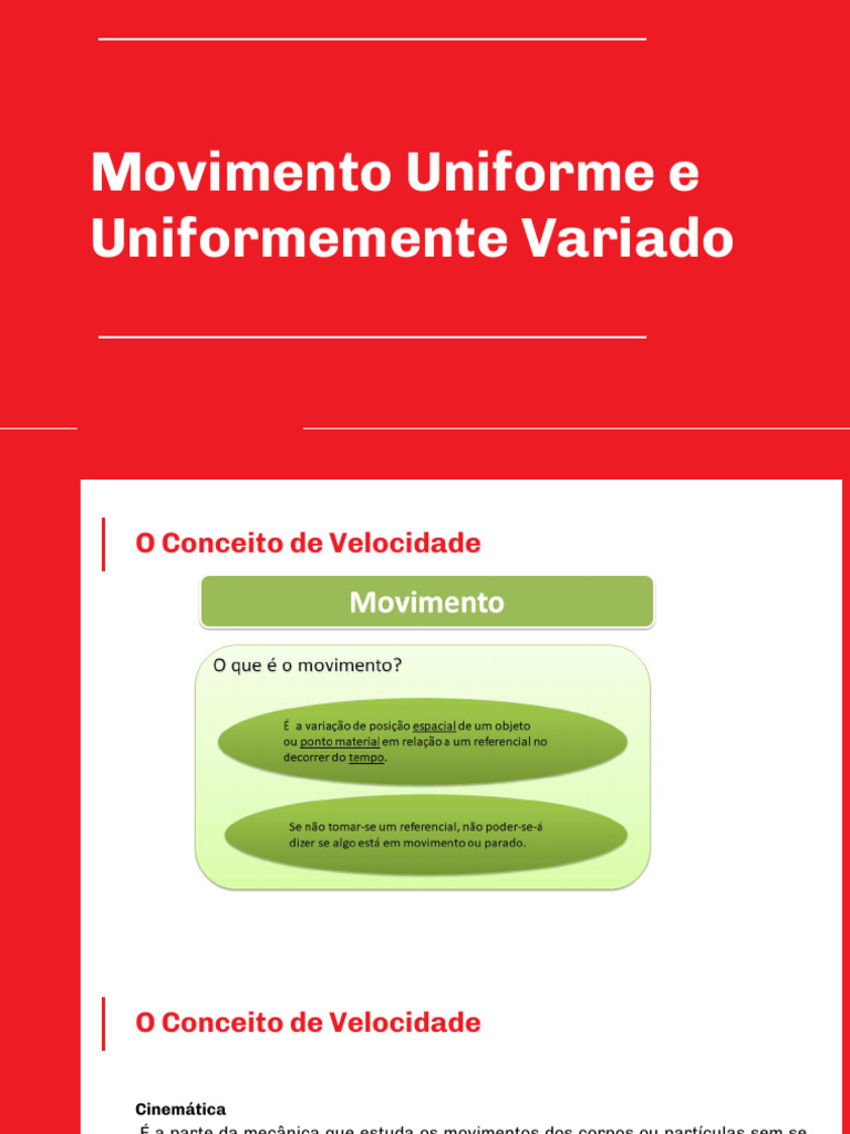 MU e MUV | PDF | Velocidade | Trajetória