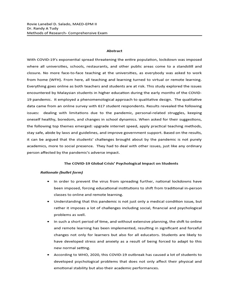 Salado, RL (Methods of Research) ) | PDF | Stress (Biology ...