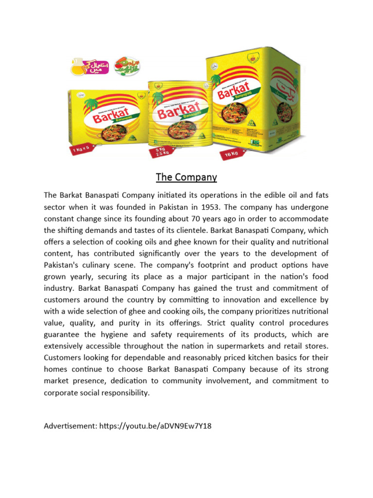 Barkat Ghee | PDF | Retail | Brand