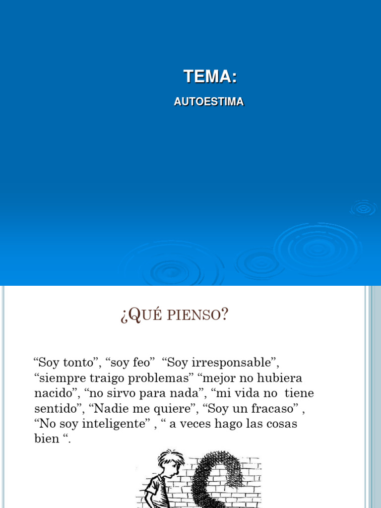 Tema No. 10 Autoestima | PDF | Autoestima | Autoconcepto