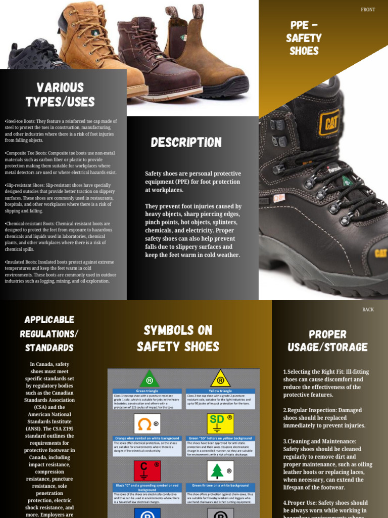 PPE Safety Shoes Pamphlet Dilpuneet Singh Shah NY11956 | PDF | Shoe | Boot