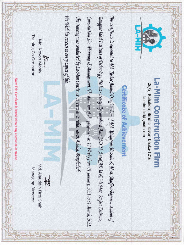 Cad Certificate | PDF