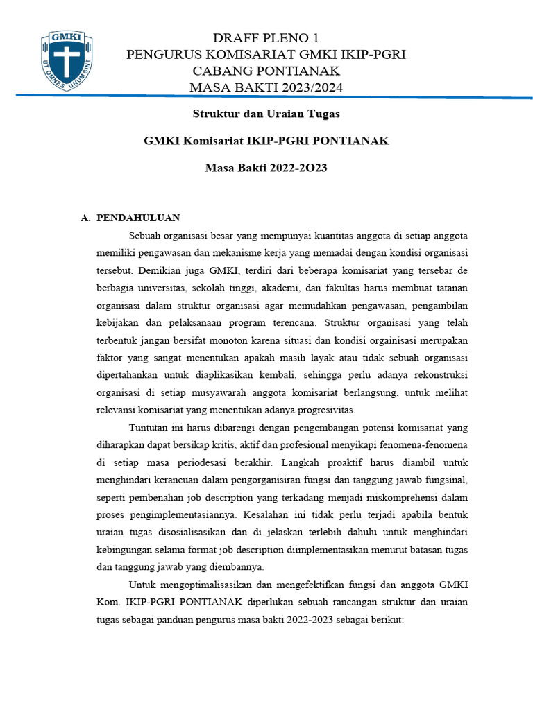 Struktur Dan Uraian Tugas | PDF | Bisnis