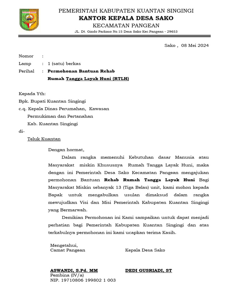 Proposal Rumah Layak Huni | PDF Proposal Rumah Layak Huni | PDF