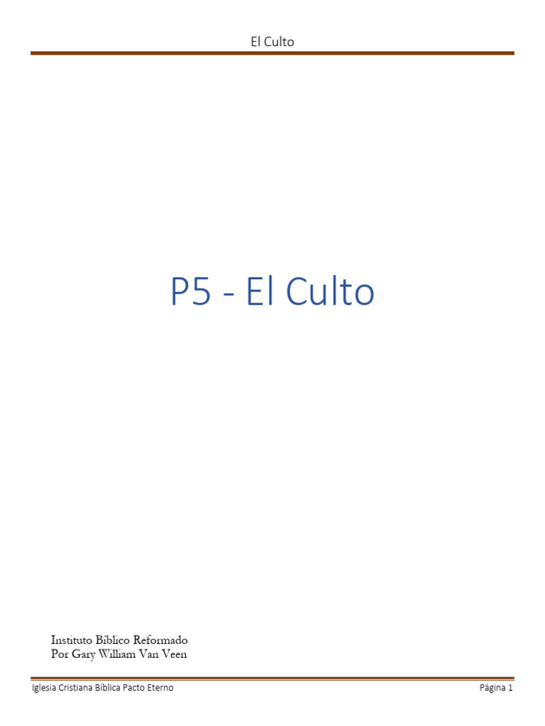 El Culto | PDF | eucaristía | Salmos