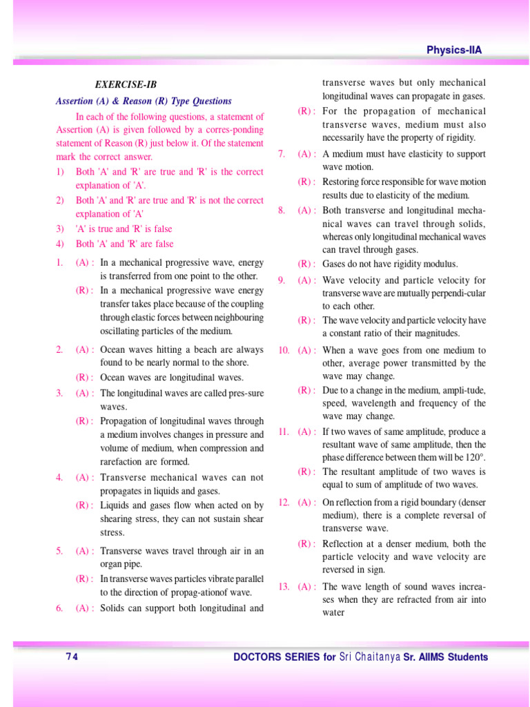Physics Questions for AIIMS Prep | PDF | Waves | Diffraction