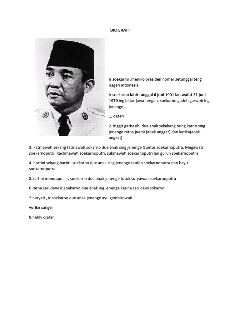 Biografi Ir Soekarno | PDF