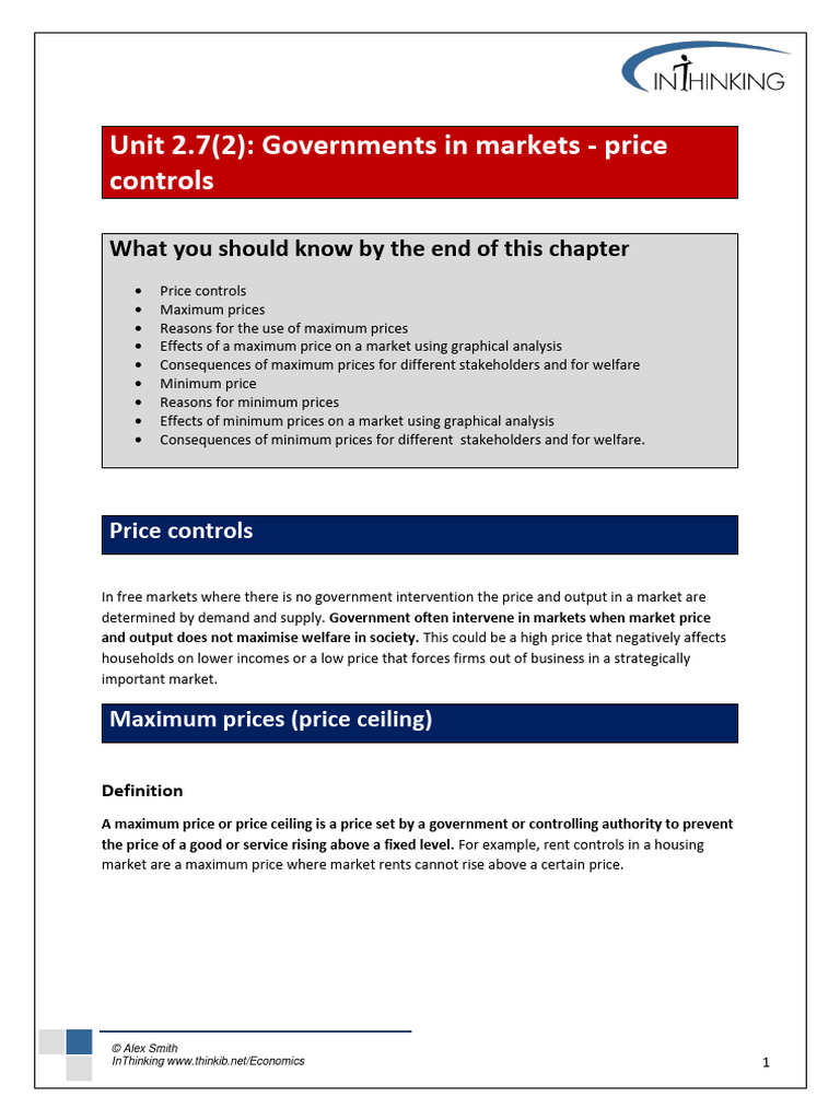 Understanding Price Controls in Economics | PDF | Economic Surplus | Prices