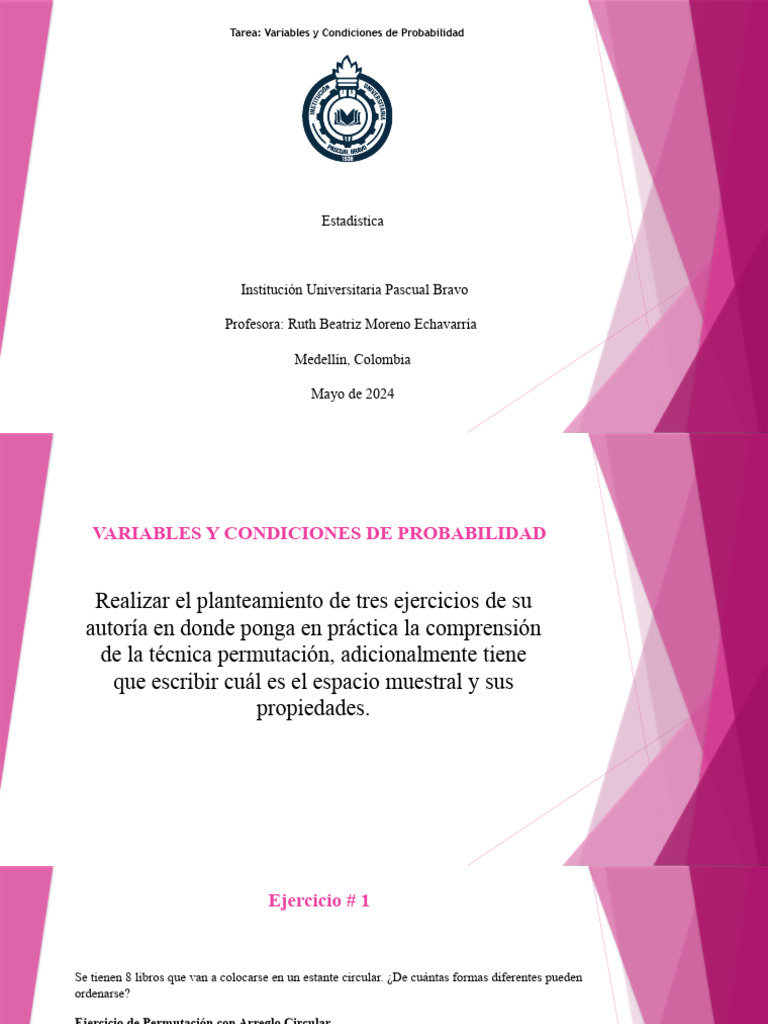 Ejercicios de Permutación y Combinación | PDF | Teoría de probabilidad | Muestreo (Estadísticas)