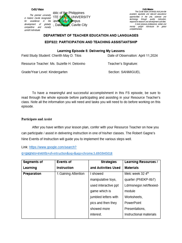 LEp-5-Activity (1) 4-18-24 | PDF | Learning | Teachers