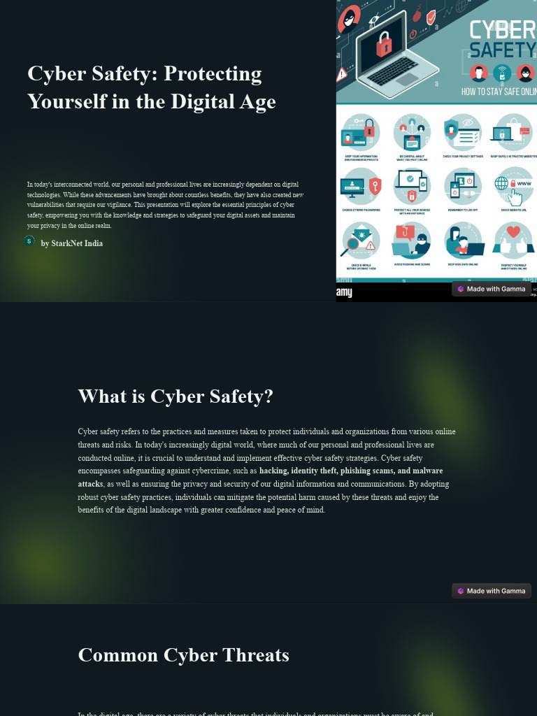 Cyber Safety Protecting Yourself in The Digital Age | PDF | Malware ...