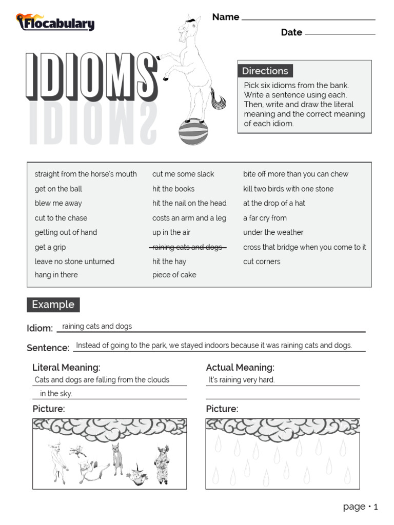 Idioms Activities | PDF