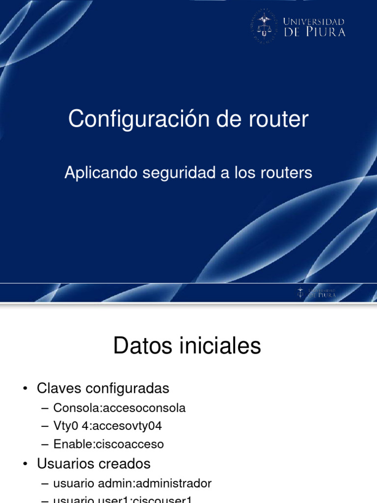 Configuración de Router-SSH, Vistas, Usuarios | PDF | Comunicación ...