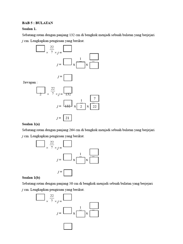 Kit Algebra (Bab 5 Bulatan) | PDF