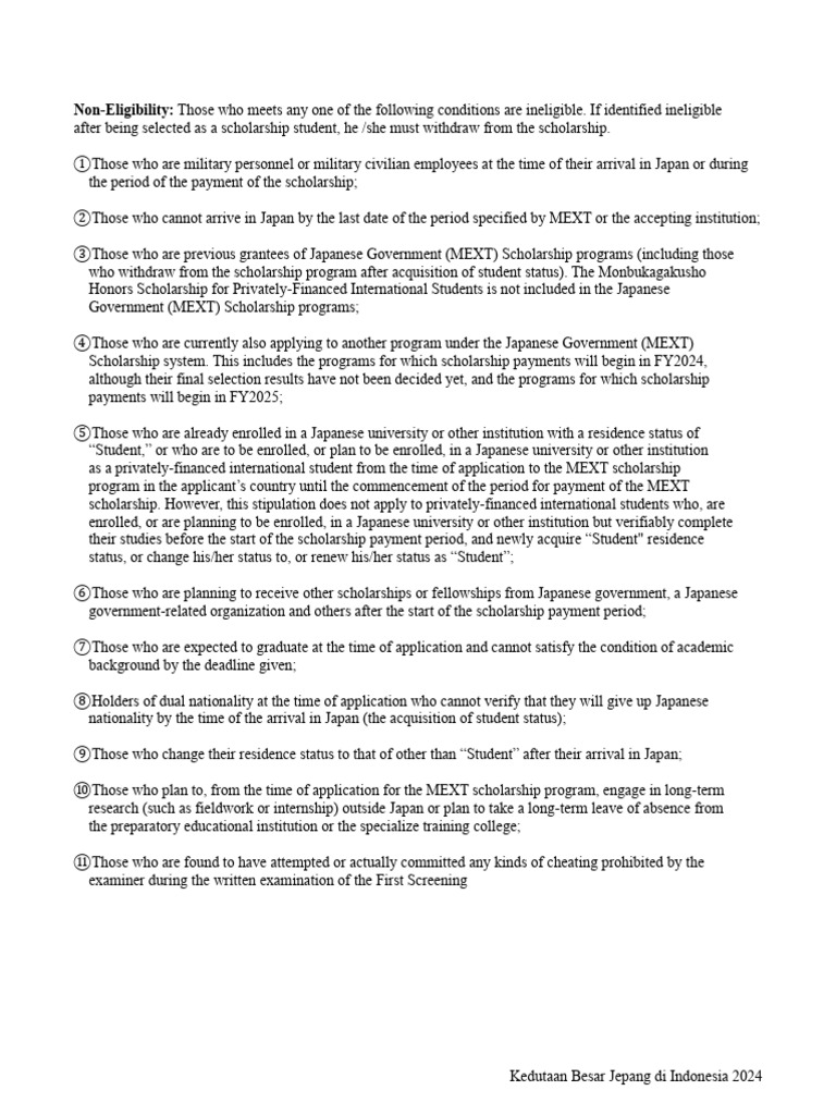 Sch 2025 NonEligibility | PDF | Justice | Crime & Violence
