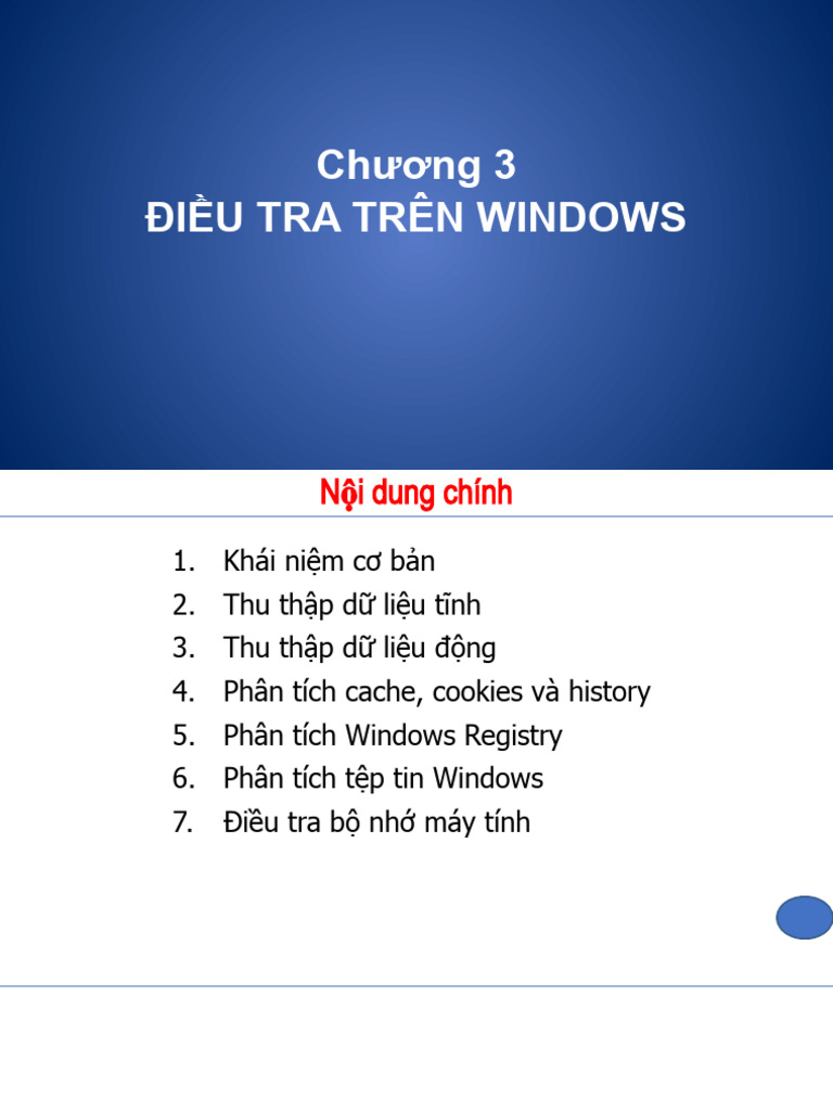 Chương 3. Điều Tra Trên Windows | PDF