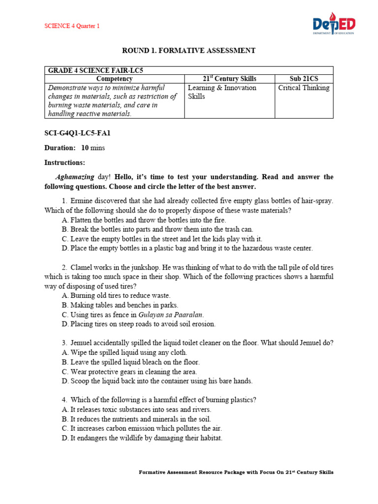 G4 Science LC5 Q1 Leido-FINAL | PDF | Waste | Waste Management
