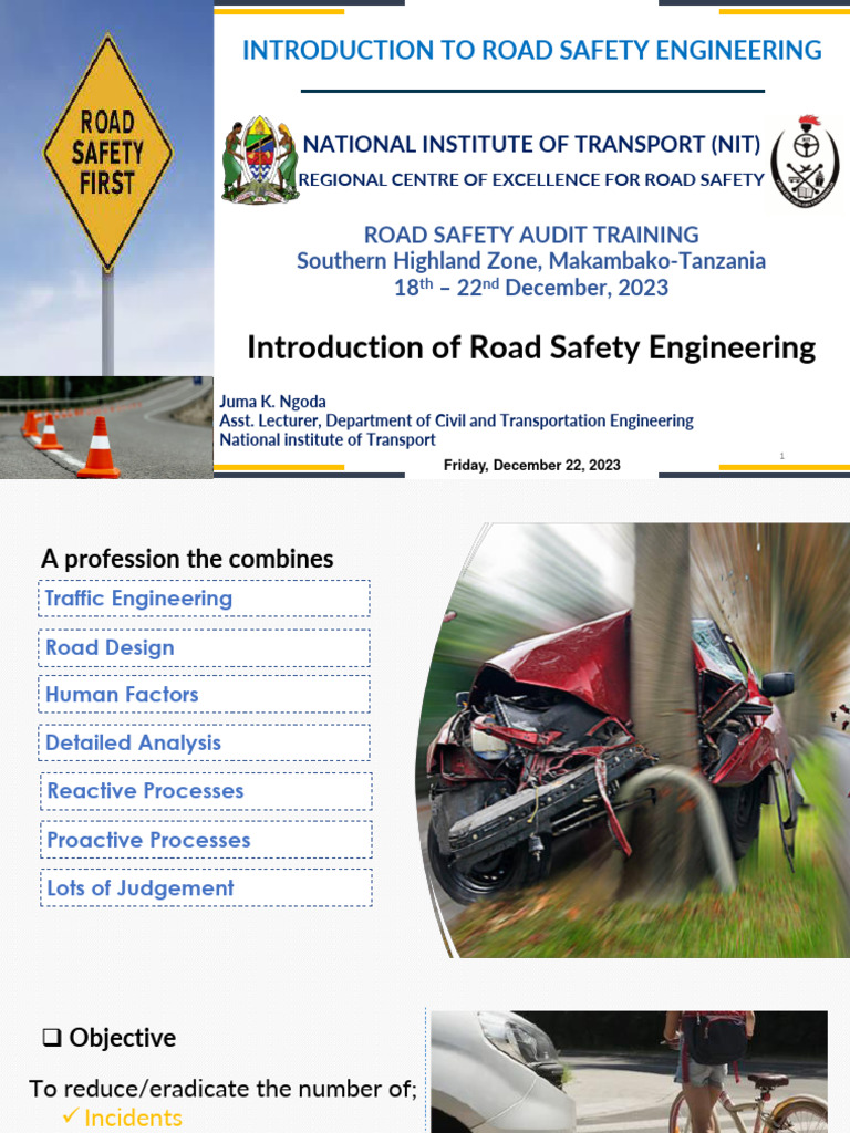 Road Safety Training for Engineers | PDF | Traffic Collision | Road ...