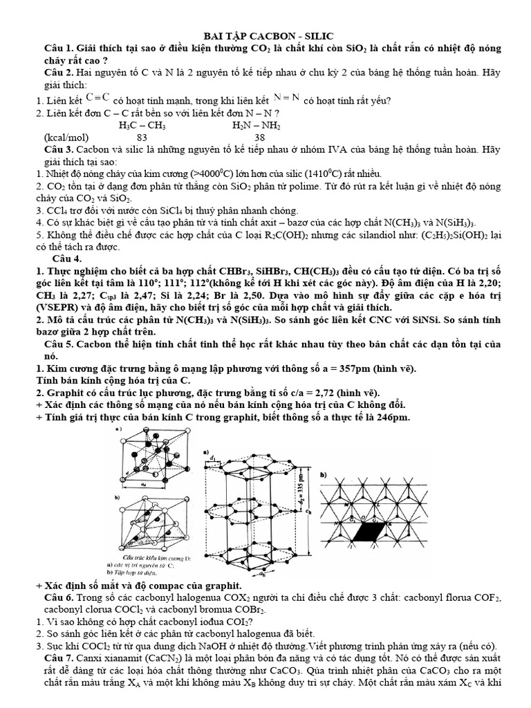 BAI TẬP CACBON | PDF