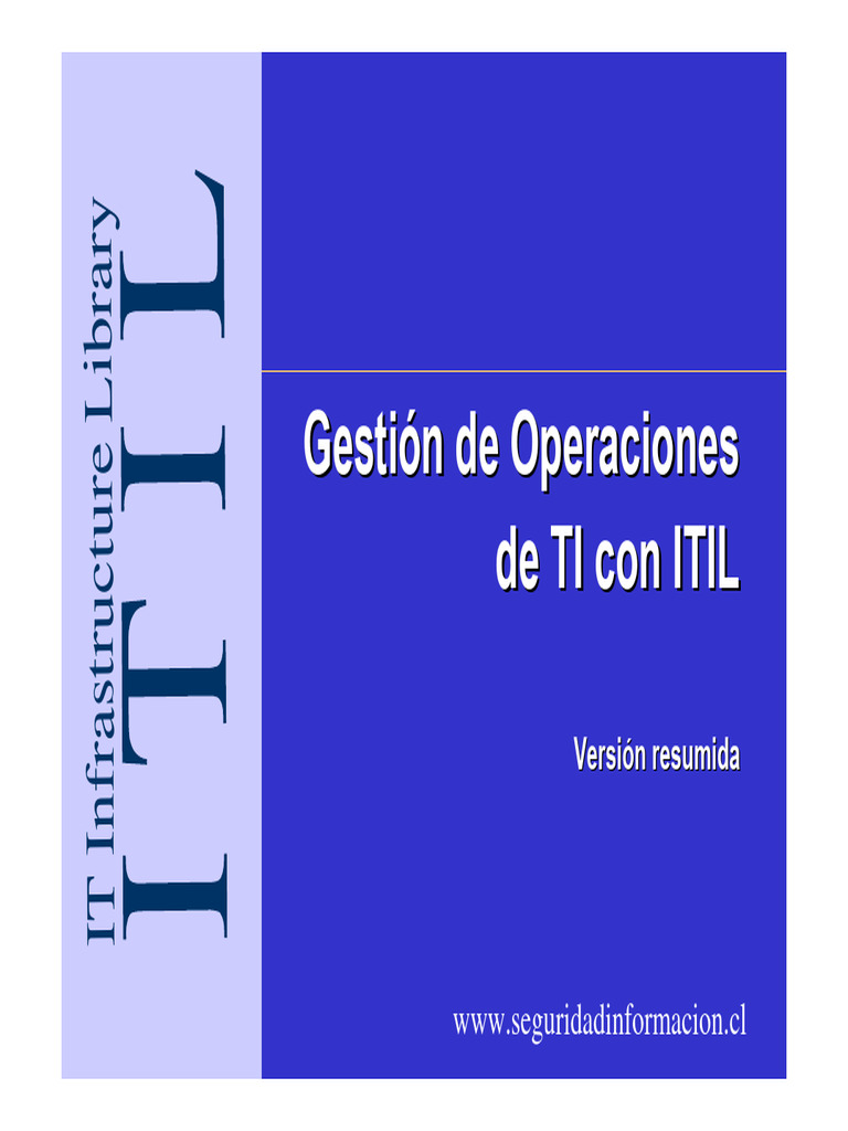 ITIL - Presentacion Resumen | PDF | Itil | Informática