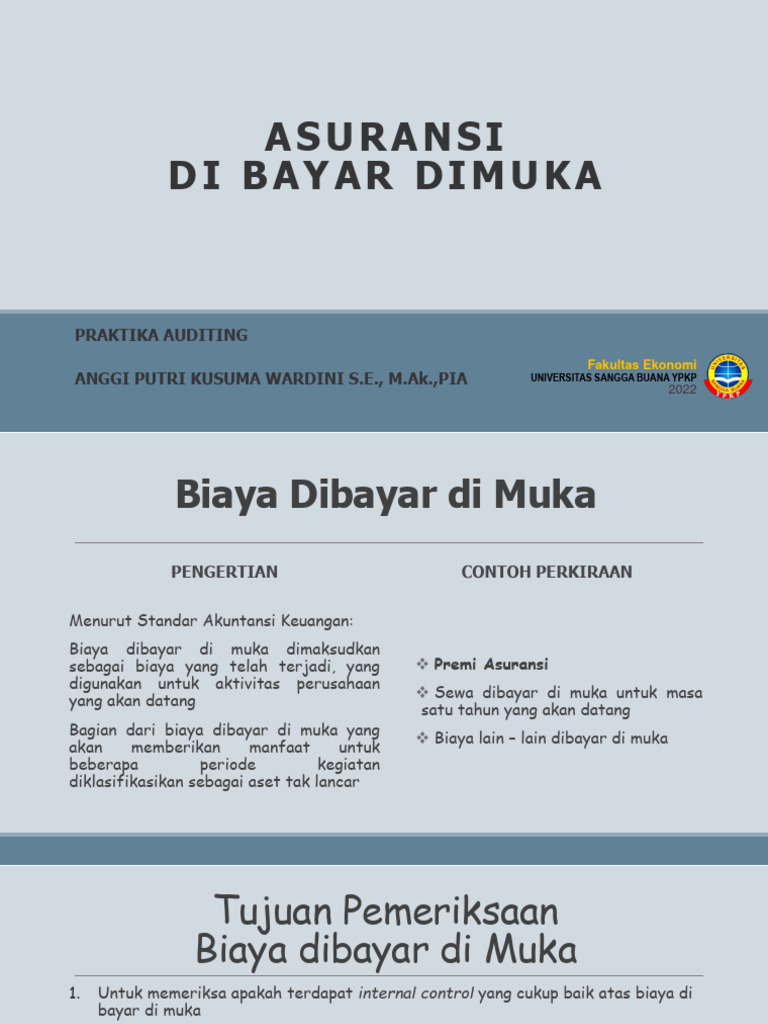 Praktik Audit Biaya Dibayar di Muka | PDF | Pengelolaan Keuangan & Uang