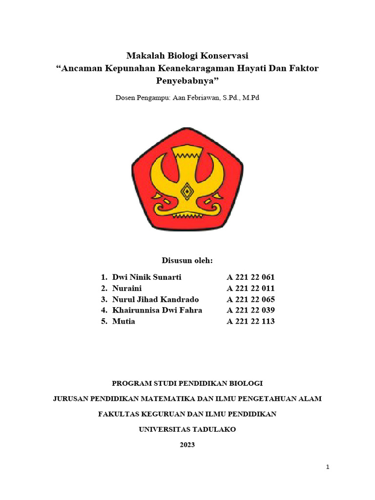 Makalah Biokonservasi Kel.4 - Materi 2 | PDF